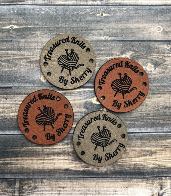 ROUND LEATHERETTE Laser Etched Tag Personalized Leatherette - Etsy