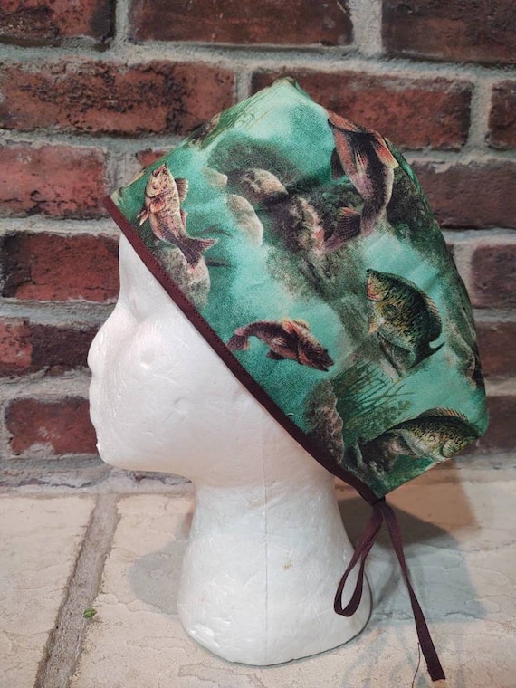 Fish Surgical Fishing Scrub Cap Fisherman Adjustable Unisex | Etsy