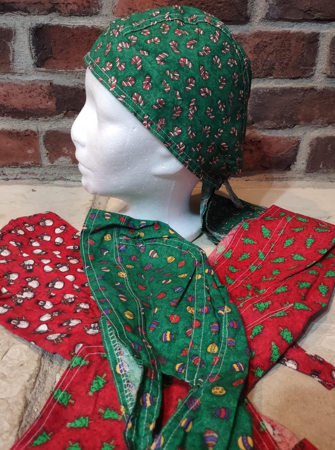 Christmas Durag Skull Biker Cap - Etsy