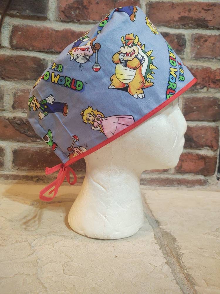 Mario Luigi Yoshi & Princess Surgical Scrub Cap Unisex Adjustable ...