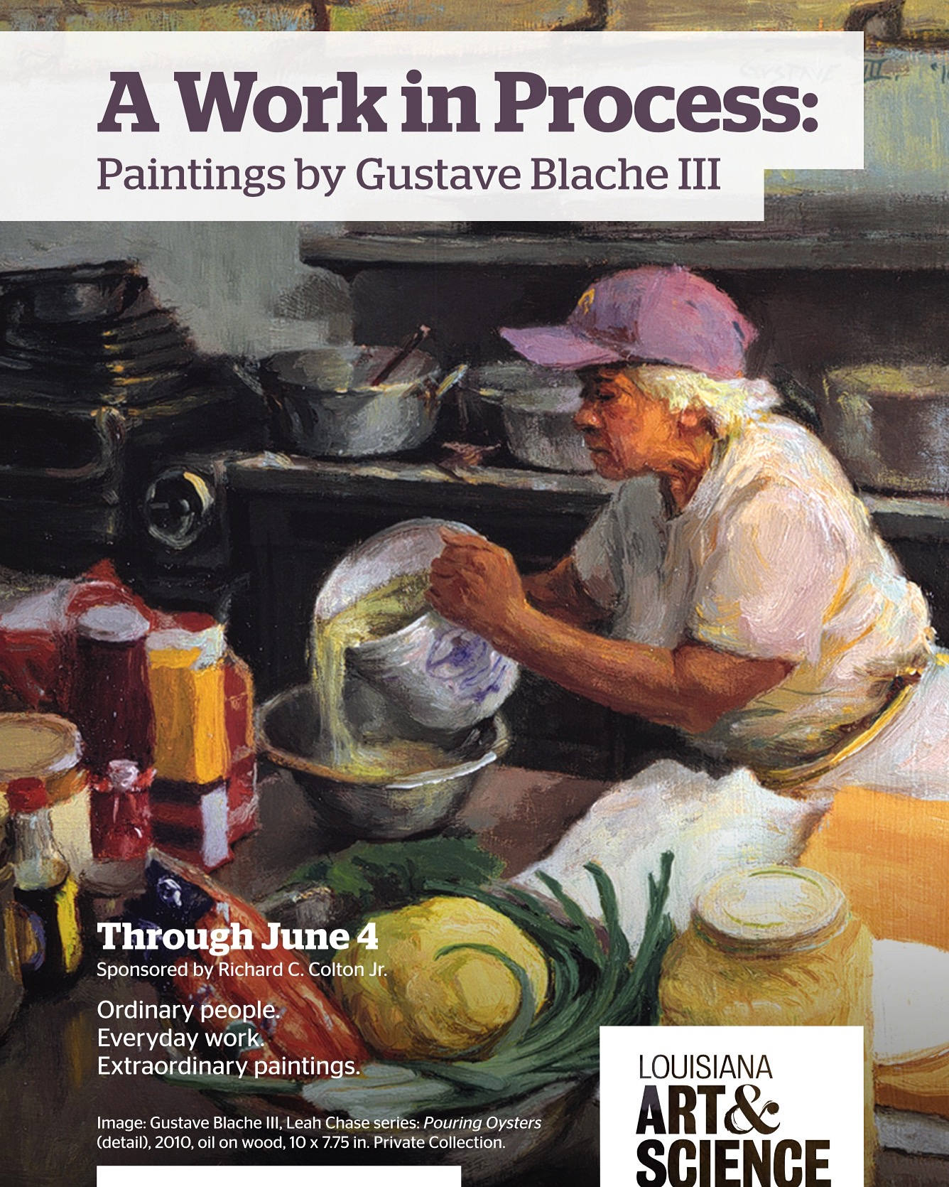 Gustave Blache III pouring Oysters Painting Chef Leah Chase - Etsy