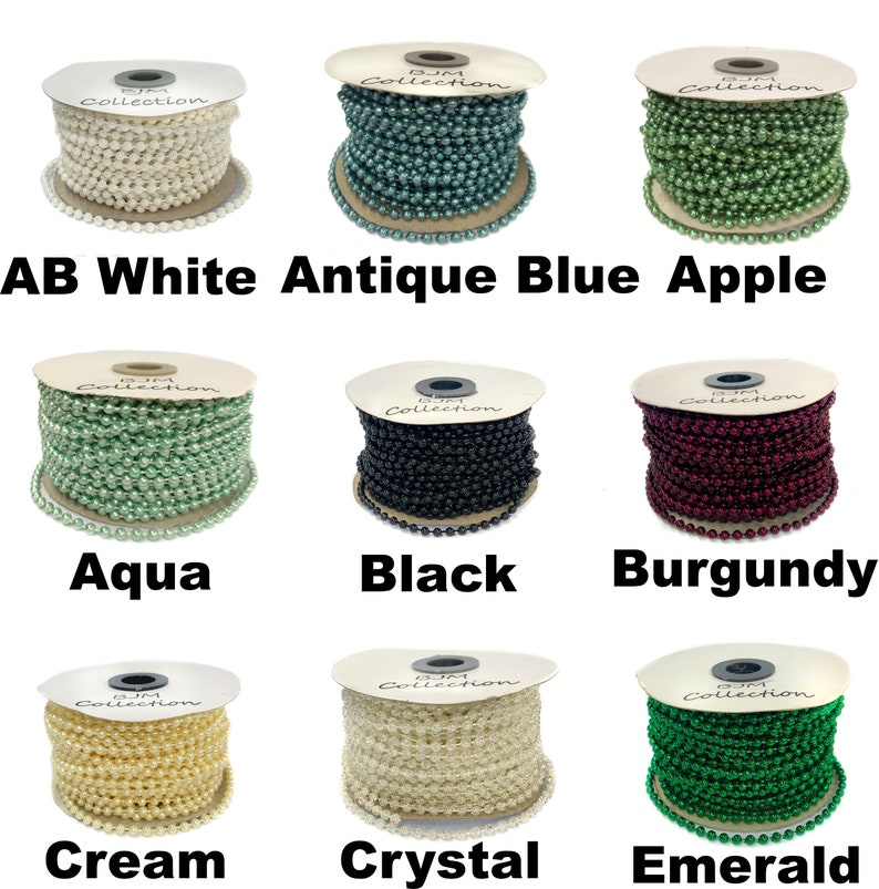4MM Faux Pearl Plastic Beads String 24 Yard - Etsy