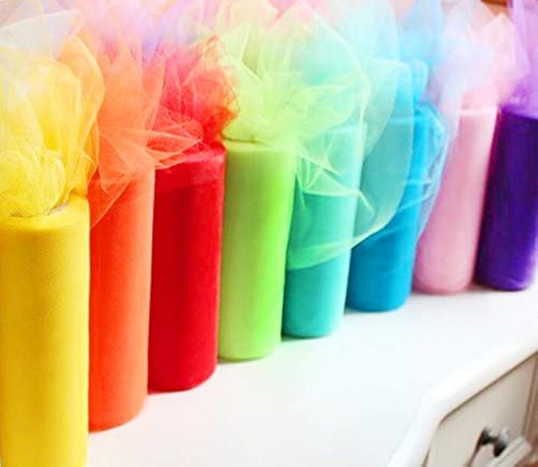Rainbow Color Tulle Assortment, 6 Inch by 25 Yard Spool (8 Pack) - Etsy