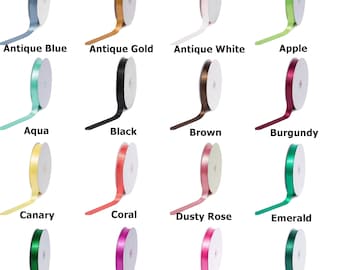 1/8 X 100 Yard Double Faced Satin Ribbon Art & Sewing | Etsy