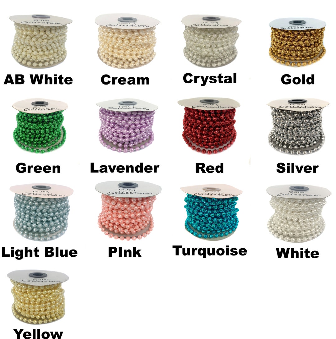 6MM Faux Pearl Plastic Beads String 12 Yards - Etsy