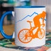 Road Cycling Accent Mugs, Gift for Cyclist, Bike Mug, Cyclist Mug ...