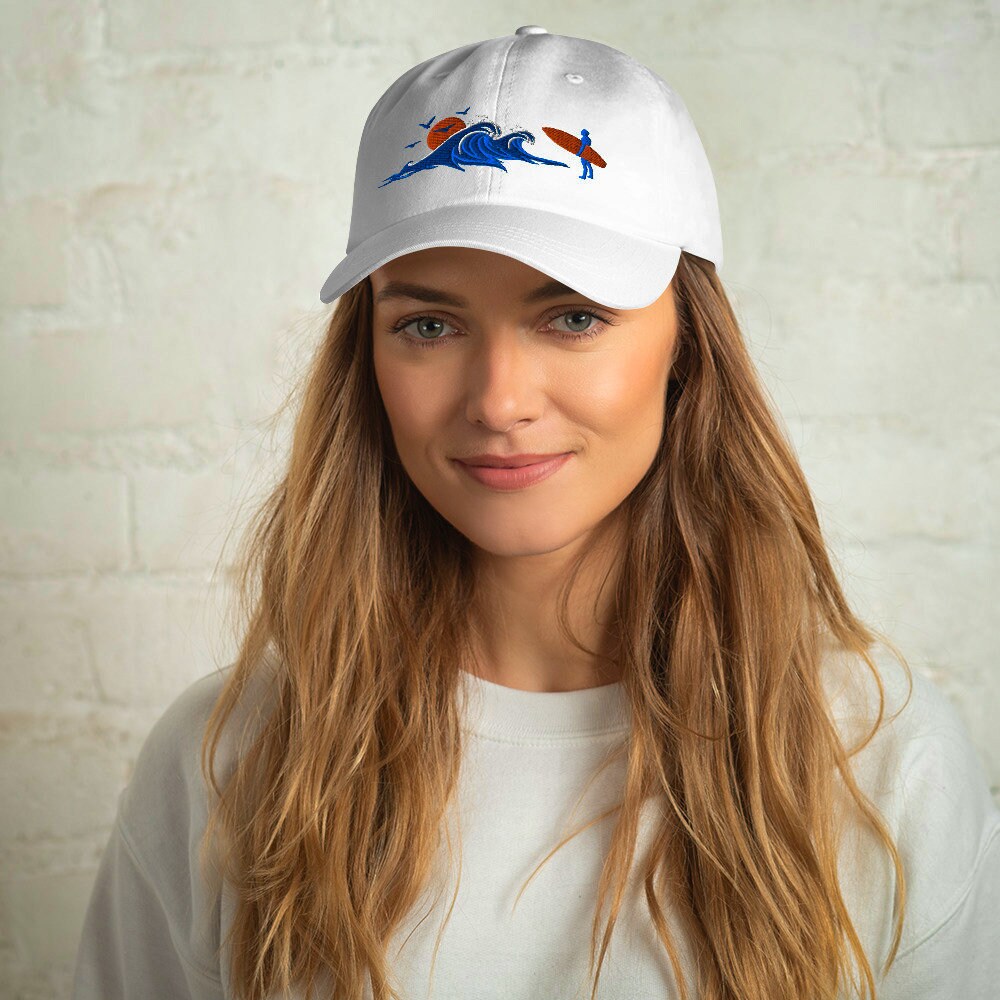 Surfer Admiring Waves Dad Hat Surfer Hat Surfing Cap | Etsy