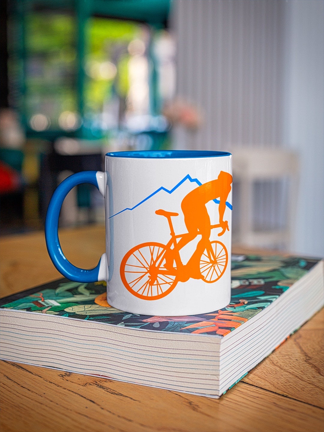 Road Cycling Accent Mugs, Gift for Cyclist, Bike Mug, Cyclist Mug ...