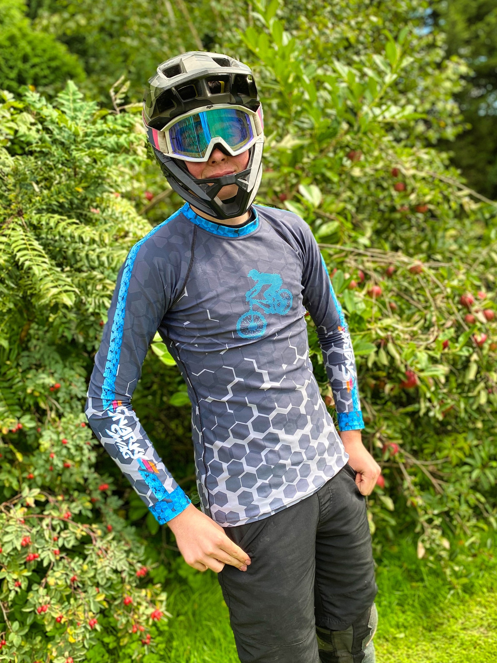 Mountain Biker Long Sleeve Rash Guard MTB Shirt Mountain | Etsy