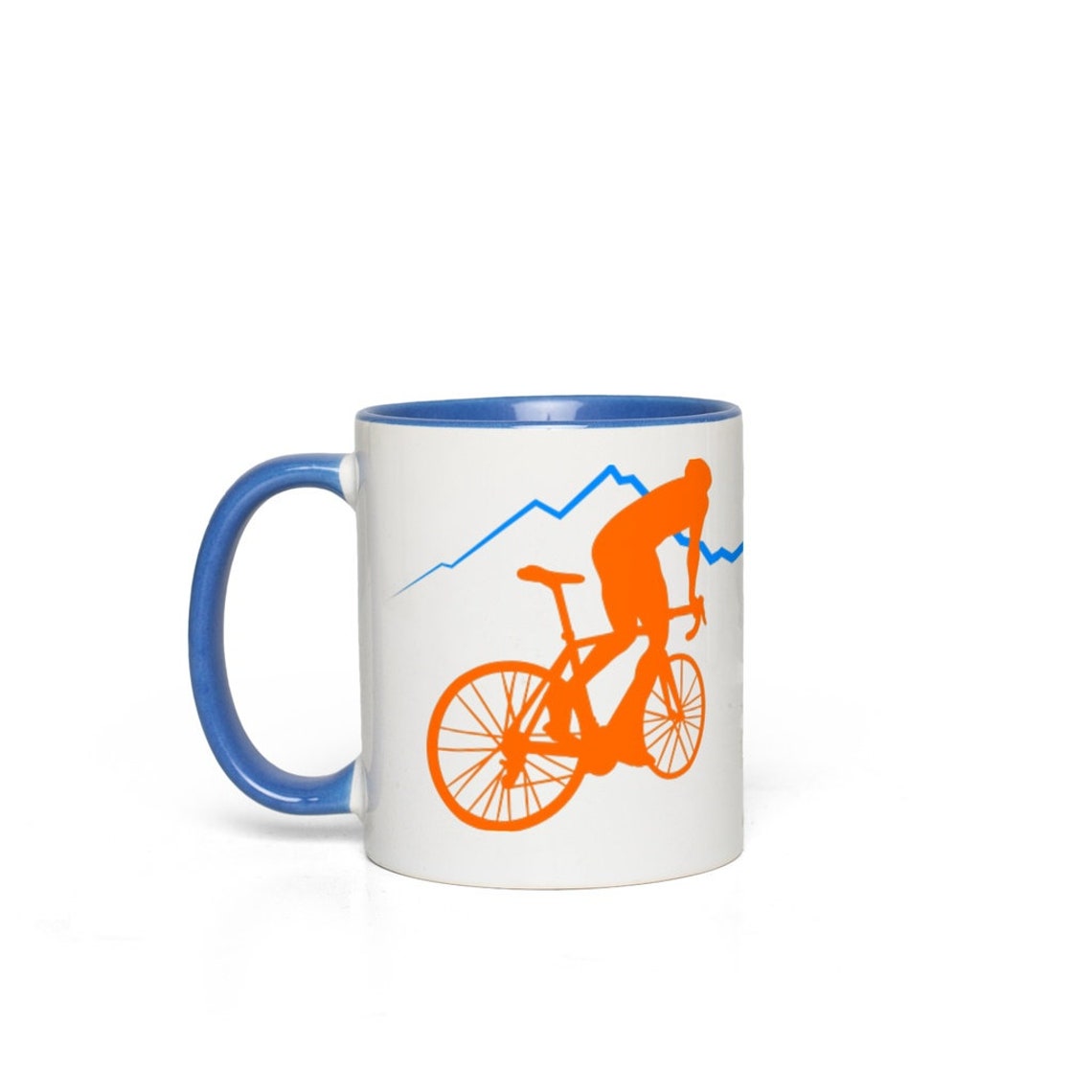 Road Cycling Accent Mugs Gift for Cyclist Bike Mug Cyclist - Etsy