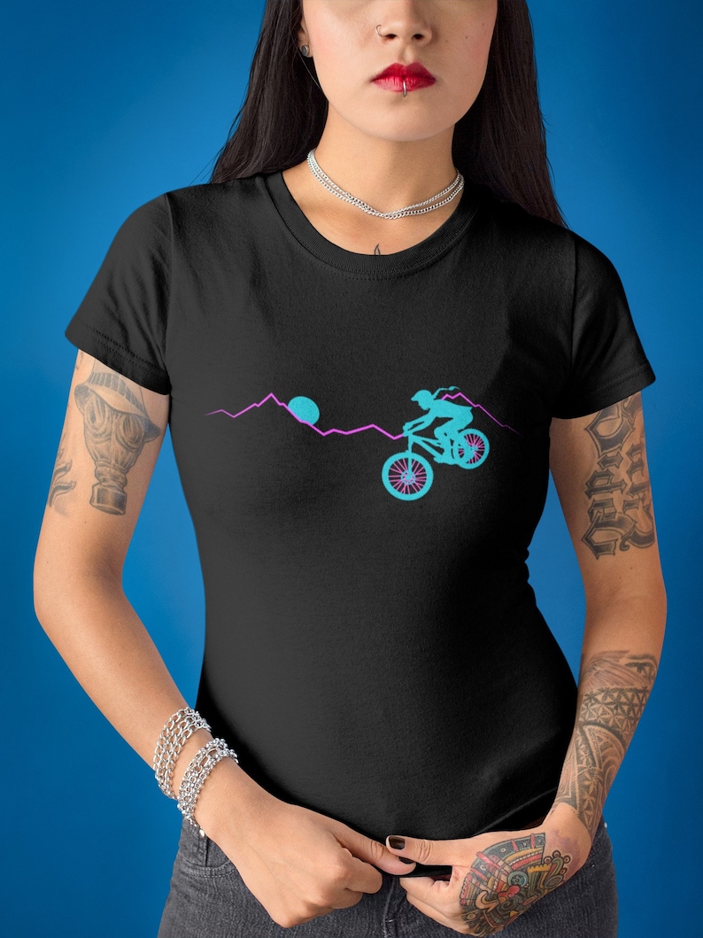 Women's Mountain Bike Shirt Ladies Mountain Bike Shirt | Etsy