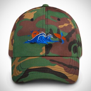 Surfer Admiring Waves Dad Hat, Surfer Hat, Surfing Cap, Surfing Design ...