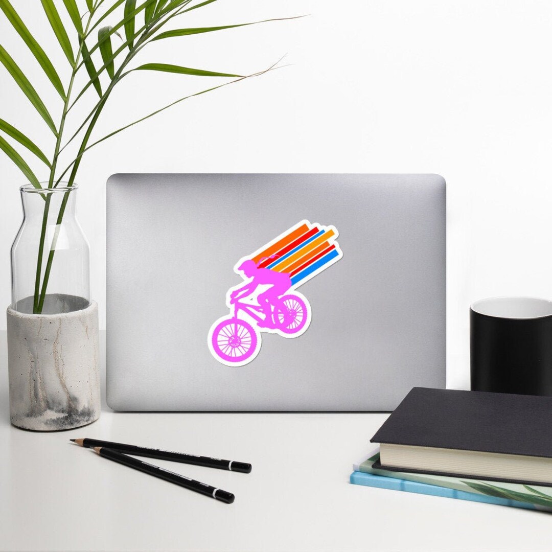Girl Biker Sticker, Girl MTB Sticker, Bicycle Sticker, Teen Girl Gift ...