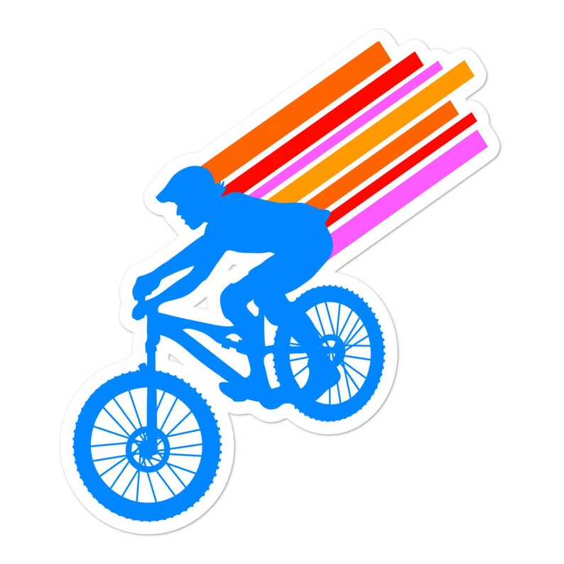 Mountain Bike Sticker, Laptop Sticker, Die Cut Sticker, MTB Sticker ...