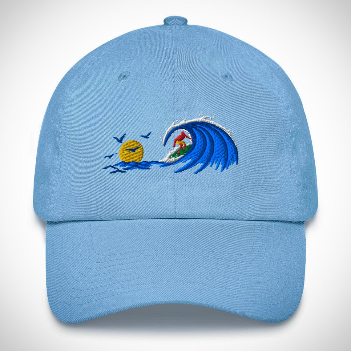 Surfer Riding Wave Dad Hat Surfer Hat Surfing Cap Surfing | Etsy