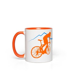 Road Cycling Accent Mugs, Gift for Cyclist, Bike Mug, Cyclist Mug ...