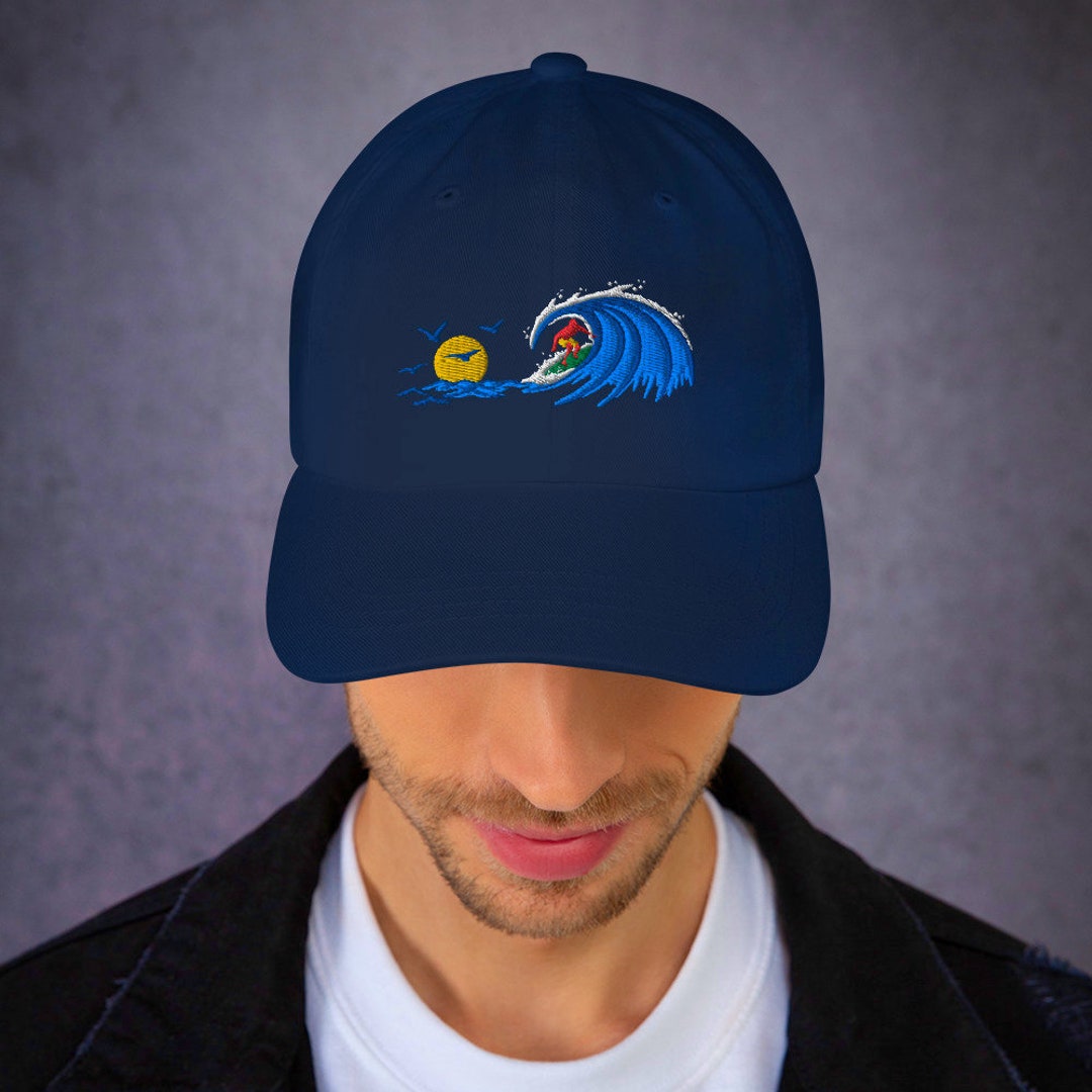 Surfer Riding Wave Dad Hat Surfer Hat Surfing Cap Surfing - Etsy