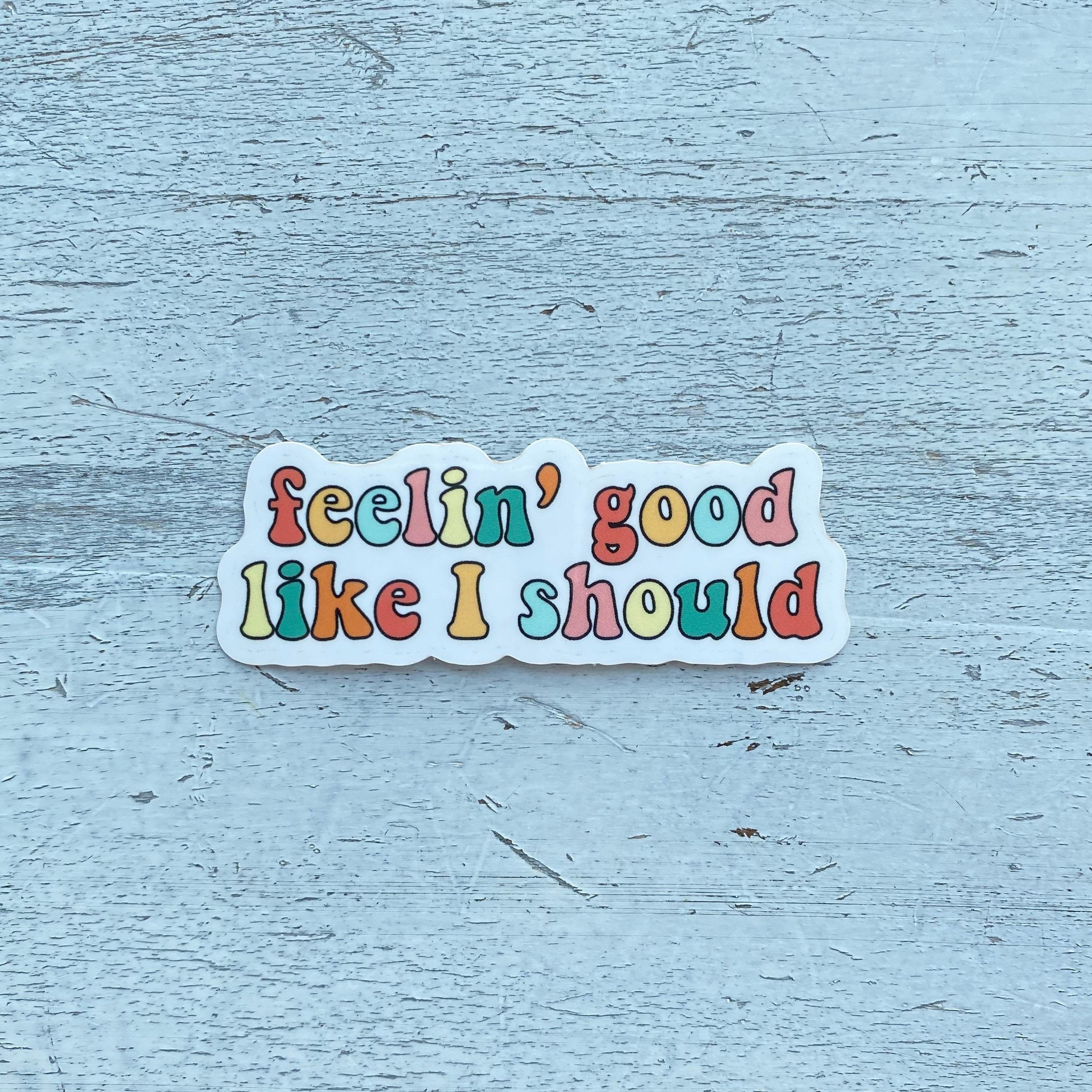 Feelin Good Like I Should Sticker Positive Stickers Cute - Etsy UK