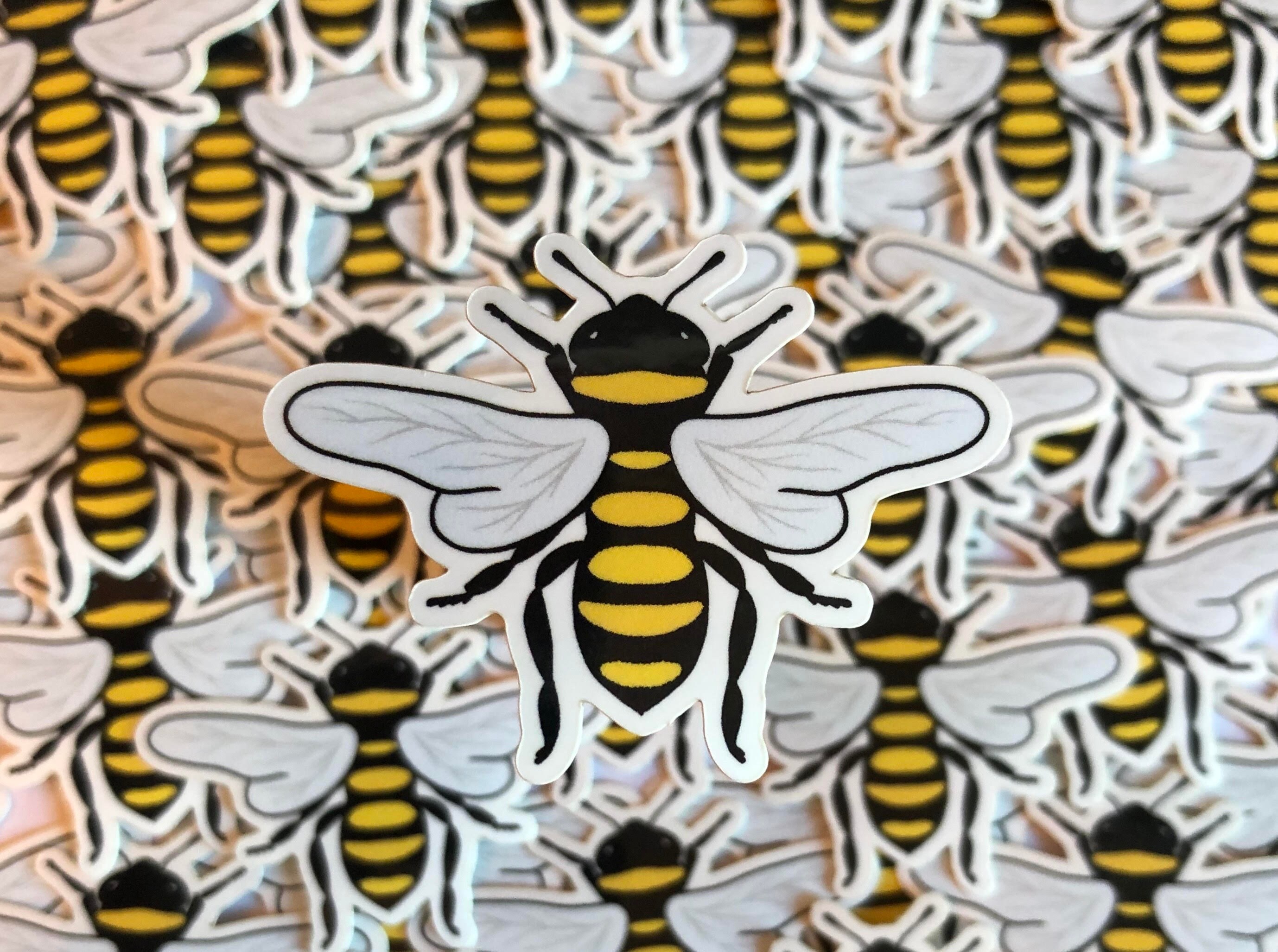 Bee Sticker Vinyl Sticker Weatherproof Sticker Honey Bee | Etsy