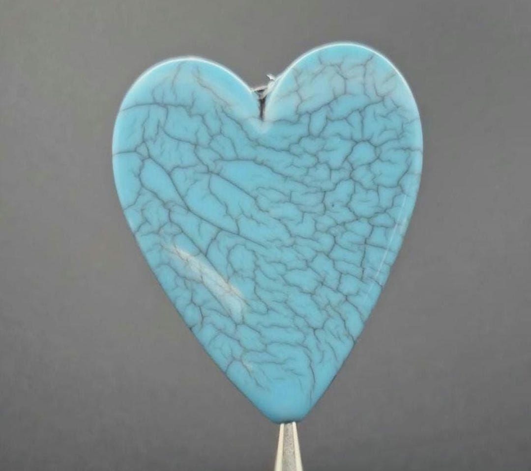 Original Stopper Topper Fine Tip Glue Pin / Chunky Turq Heart / Art ...