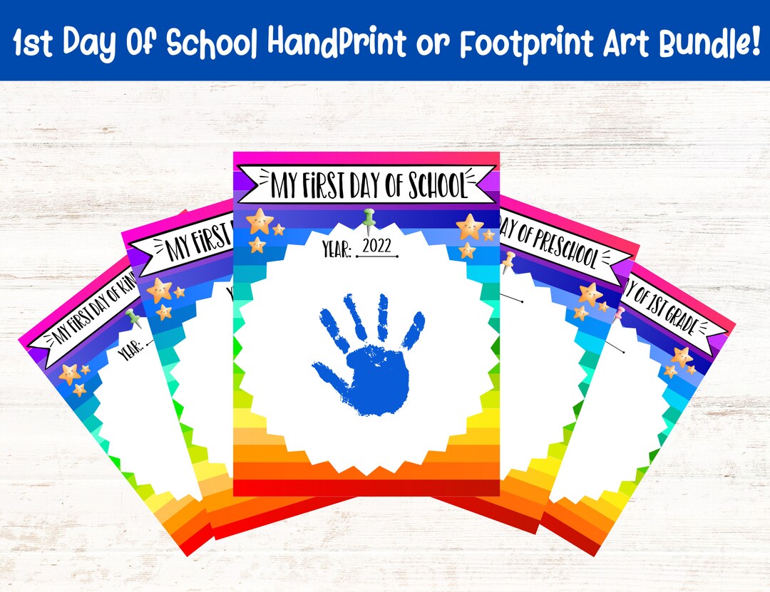Handprint Art Bundle First Day of School Art and Craft Bundle School ...