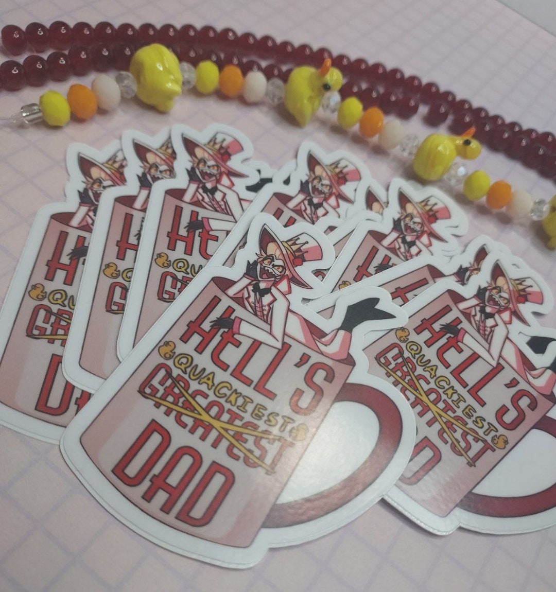Lucifer Morningstar Hell's Quackiest Dad Vinyl Sticker - Etsy