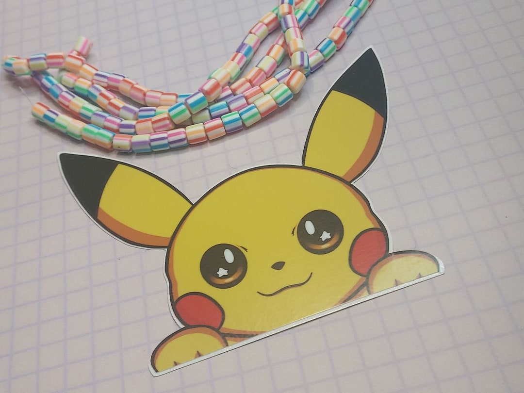 Pikachu Peeker Sticker - Etsy