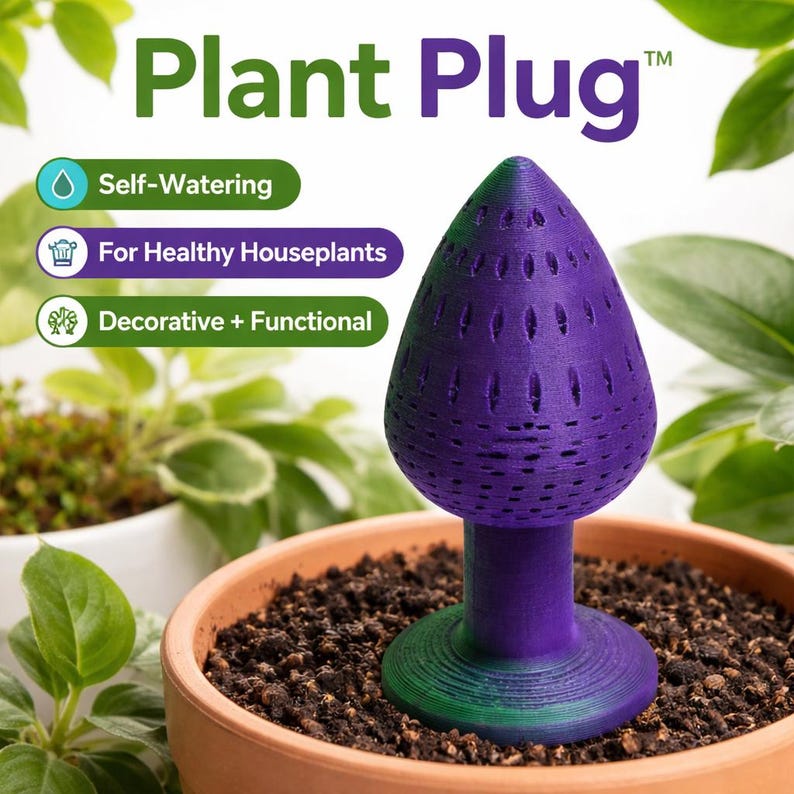 Plantplug – Decorative Drainage Watering Spike - Etsy