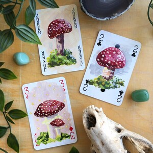 Mushroom Cards, Pack of Cards, Acrylic Painting Mushroom, Cottagecore ...