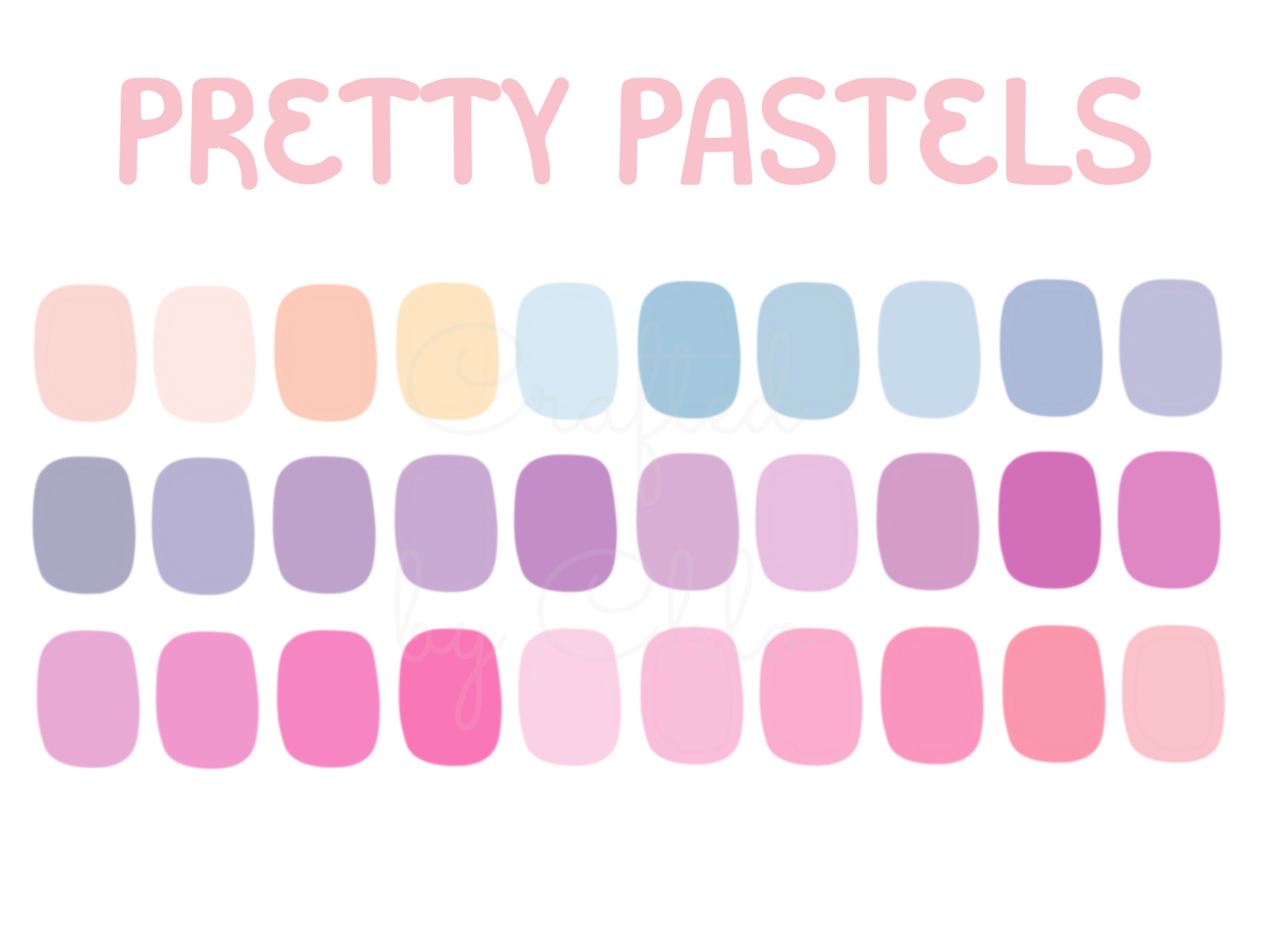 Pretty Pastels Procreate Paleta de colores / Paleta de colores - Etsy ...