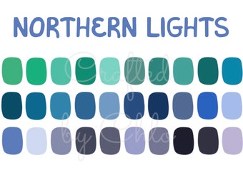 Northern Lights Color Palette Color Palette for Procreate - Etsy