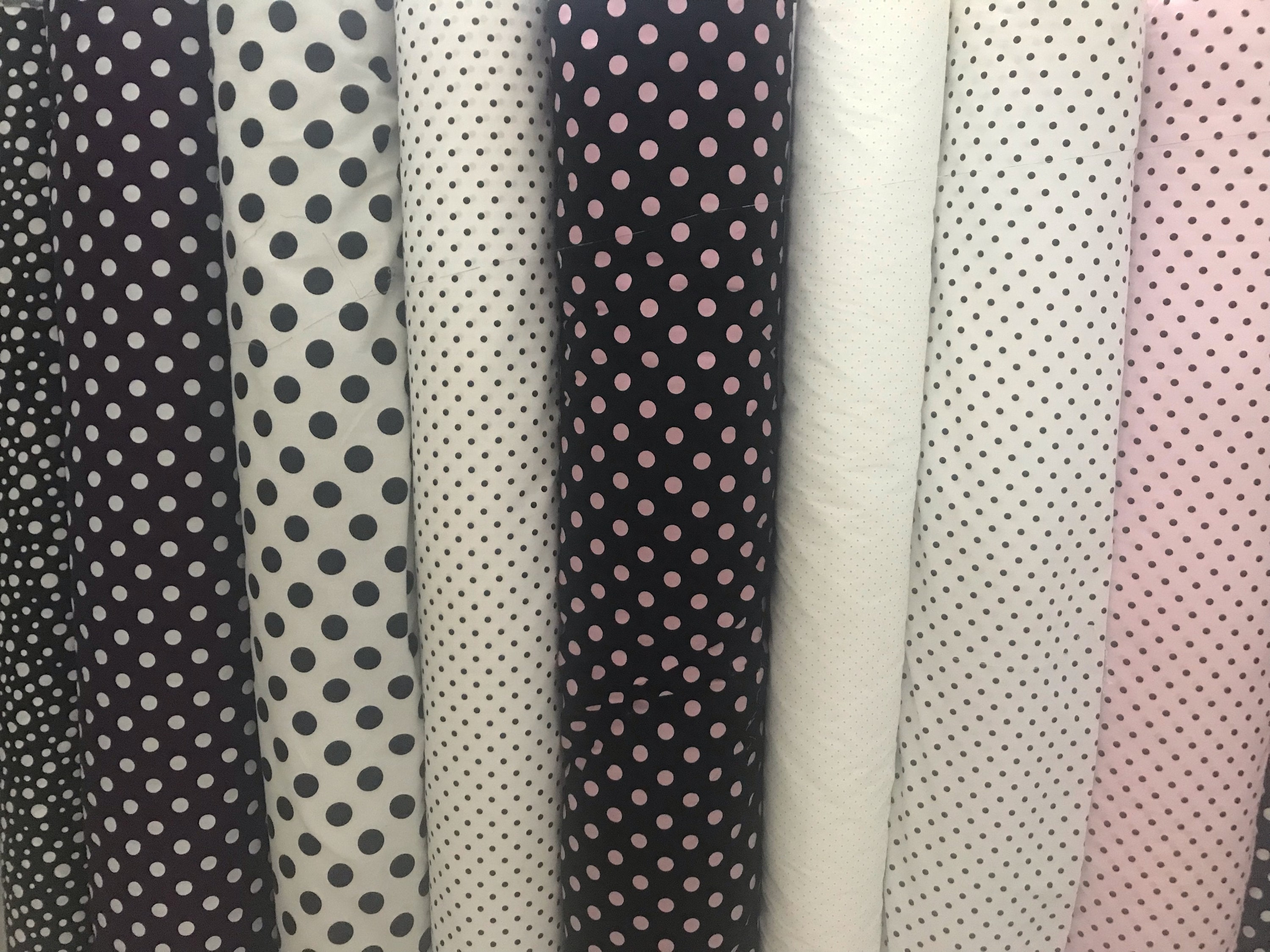TA-01 Polka Dot Cotton Fabric - by the Yard | Multi-color Polka Dot ...