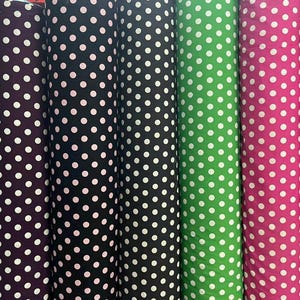 TA-01 Polka Dot Cotton Fabric - by the Yard | Multi-color Polka Dot ...