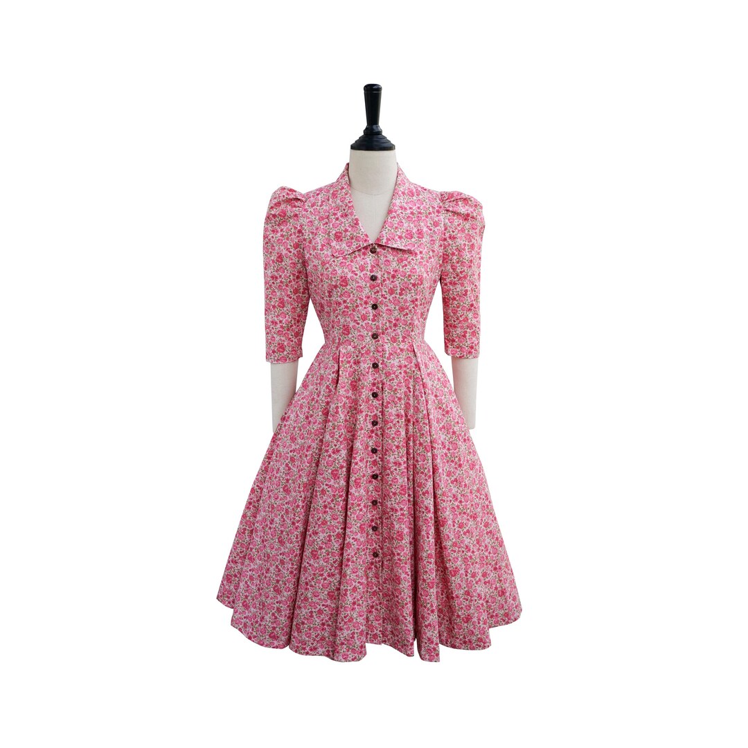 MADELINE DRESS in "hi Rosie" Fabric | Custom Vintage Retro, Plus Size ...