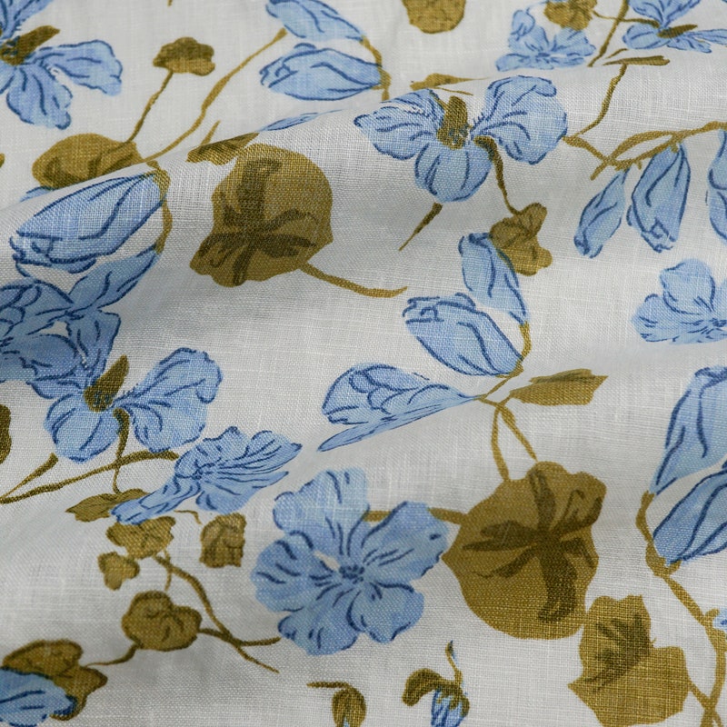 Floral Linen Fabric - Etsy