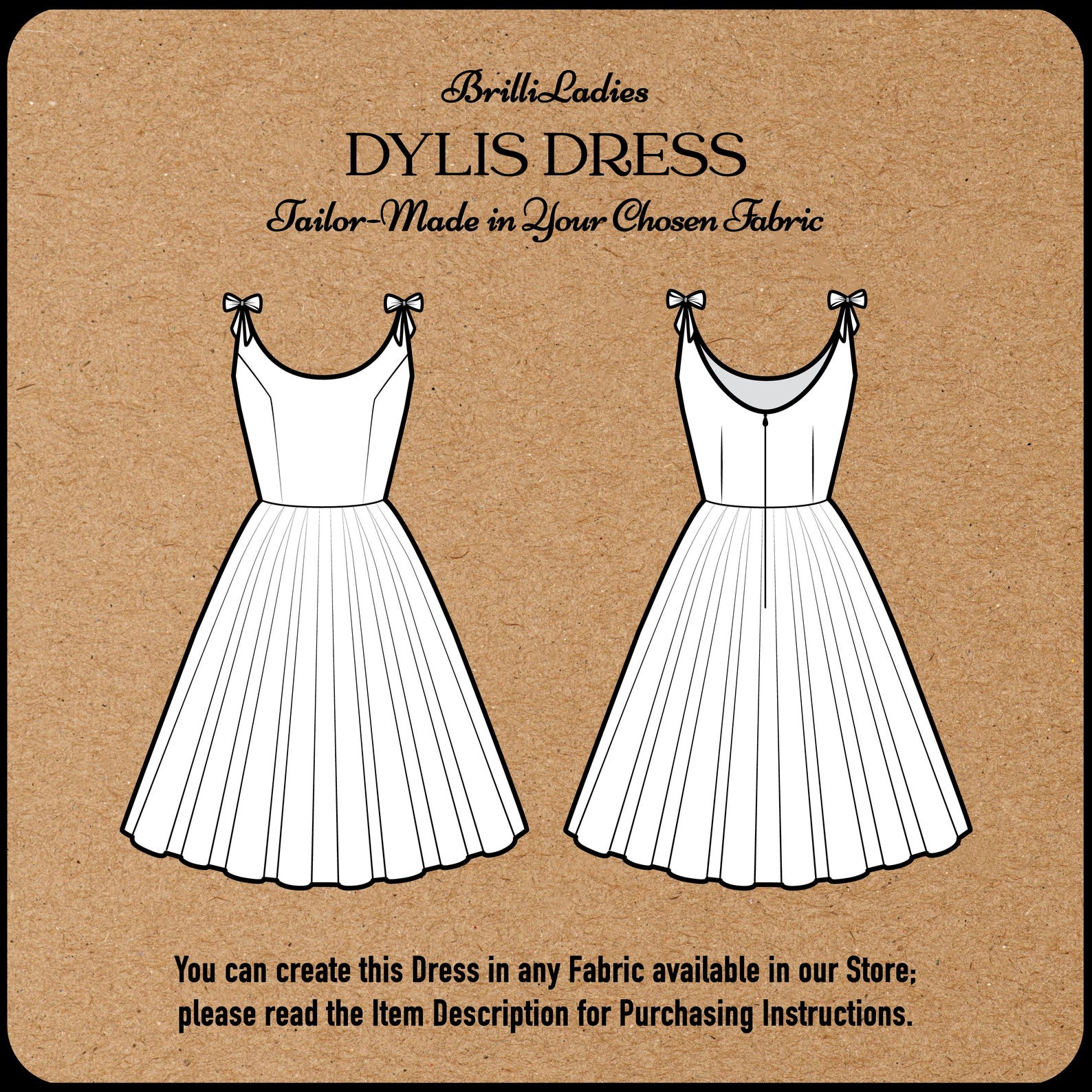 DYLIS DRESS in Your Fabric Choice | Summer Cotton, Full Gathered Skirt ...