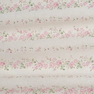 Fabric: VH - Linen "floral Line" - by the Yard | Floral Print Fabric ...