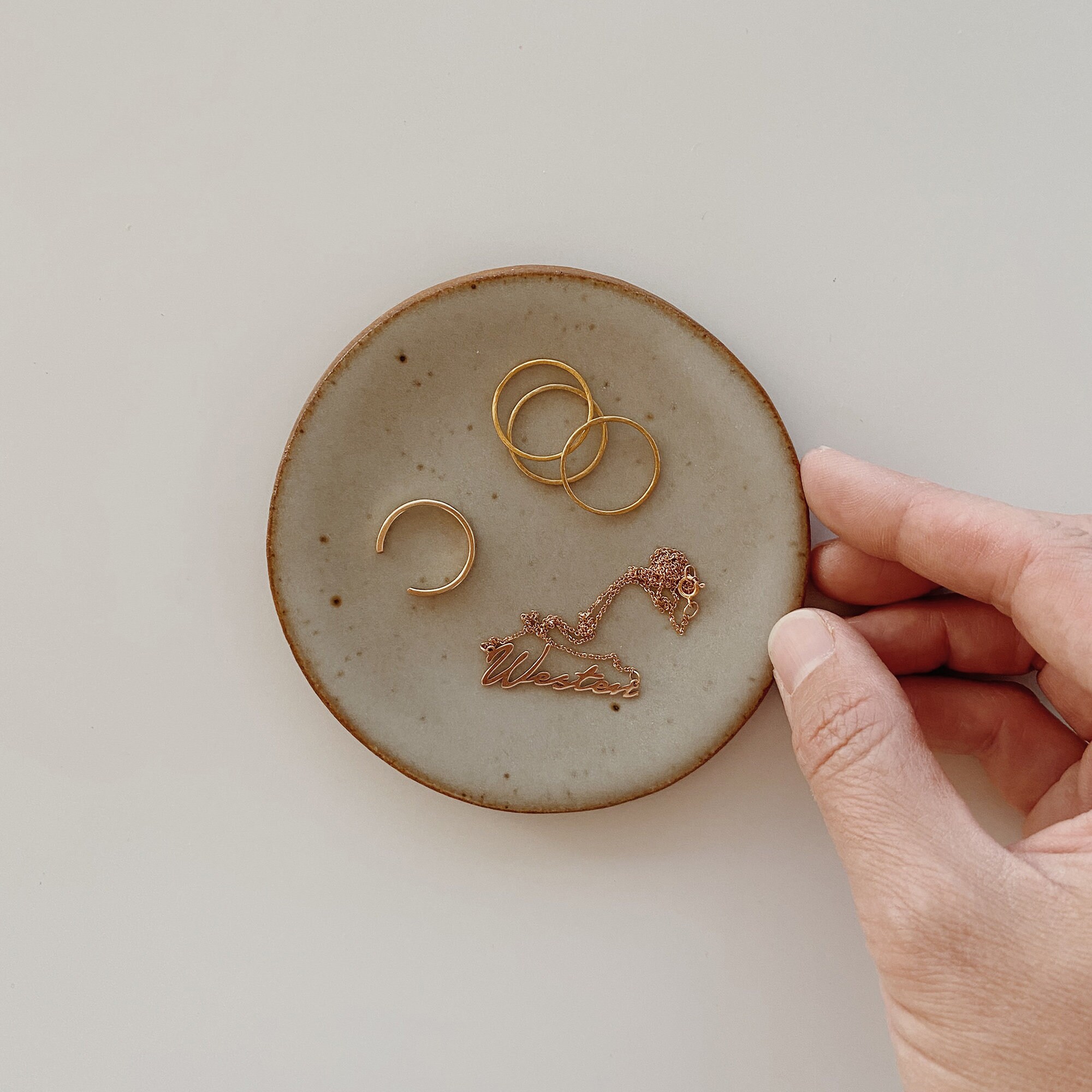 Speckled Ceramic Trinket Dish / Handmade Ceramic Dish Modern | Etsy