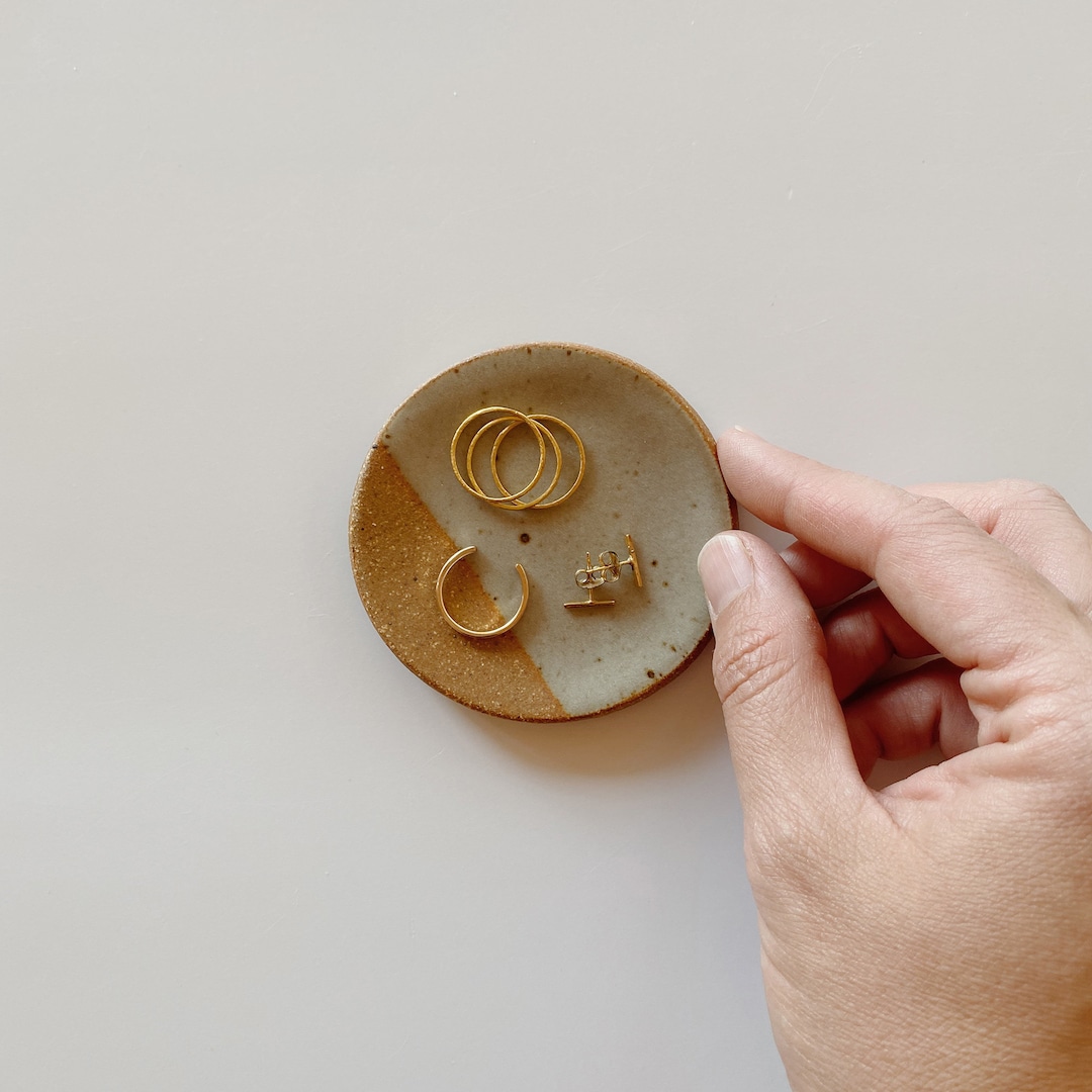 Mini Dipped Ceramic Trinket Dish / Handmade Ceramic Dish, Modern ...