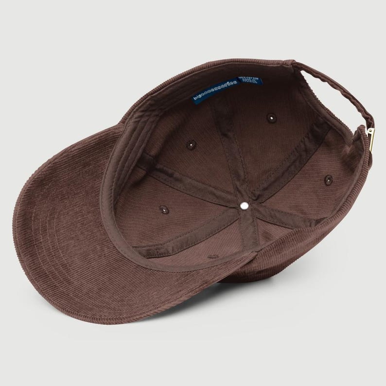 Clay Lady Vintage Corduroy Hat / Embroidered Hat, Brown Adjustable ...