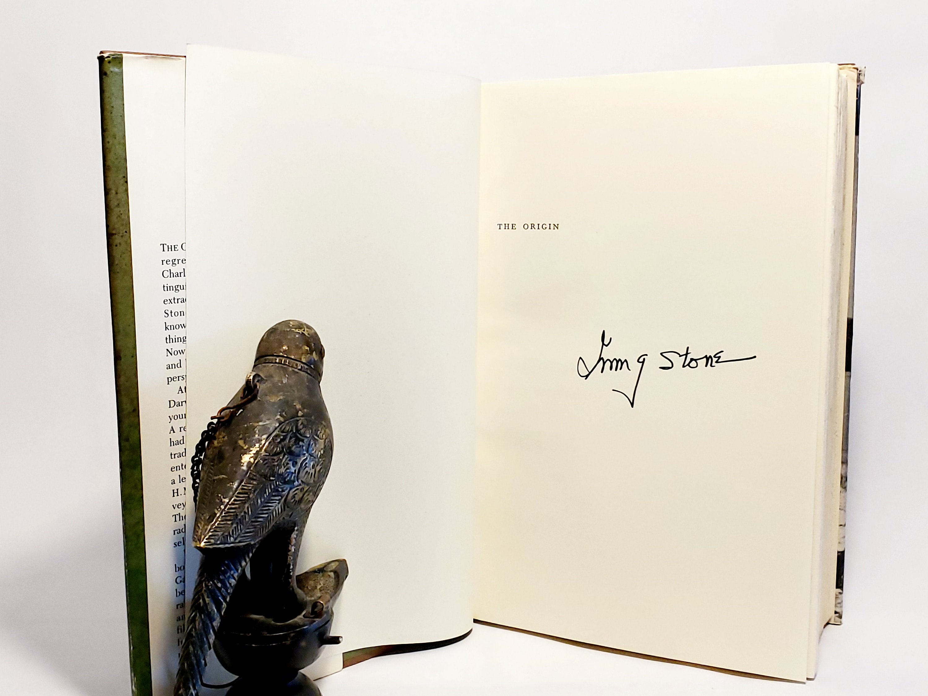 Signed The Origin Irving Stone First Edition Hardcover | Etsy