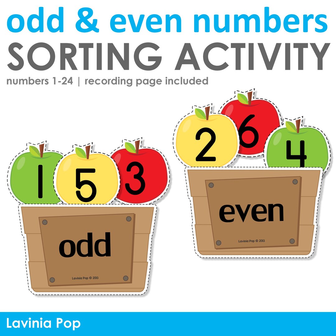 Apple Odd and Even Sorting Activity - Etsy