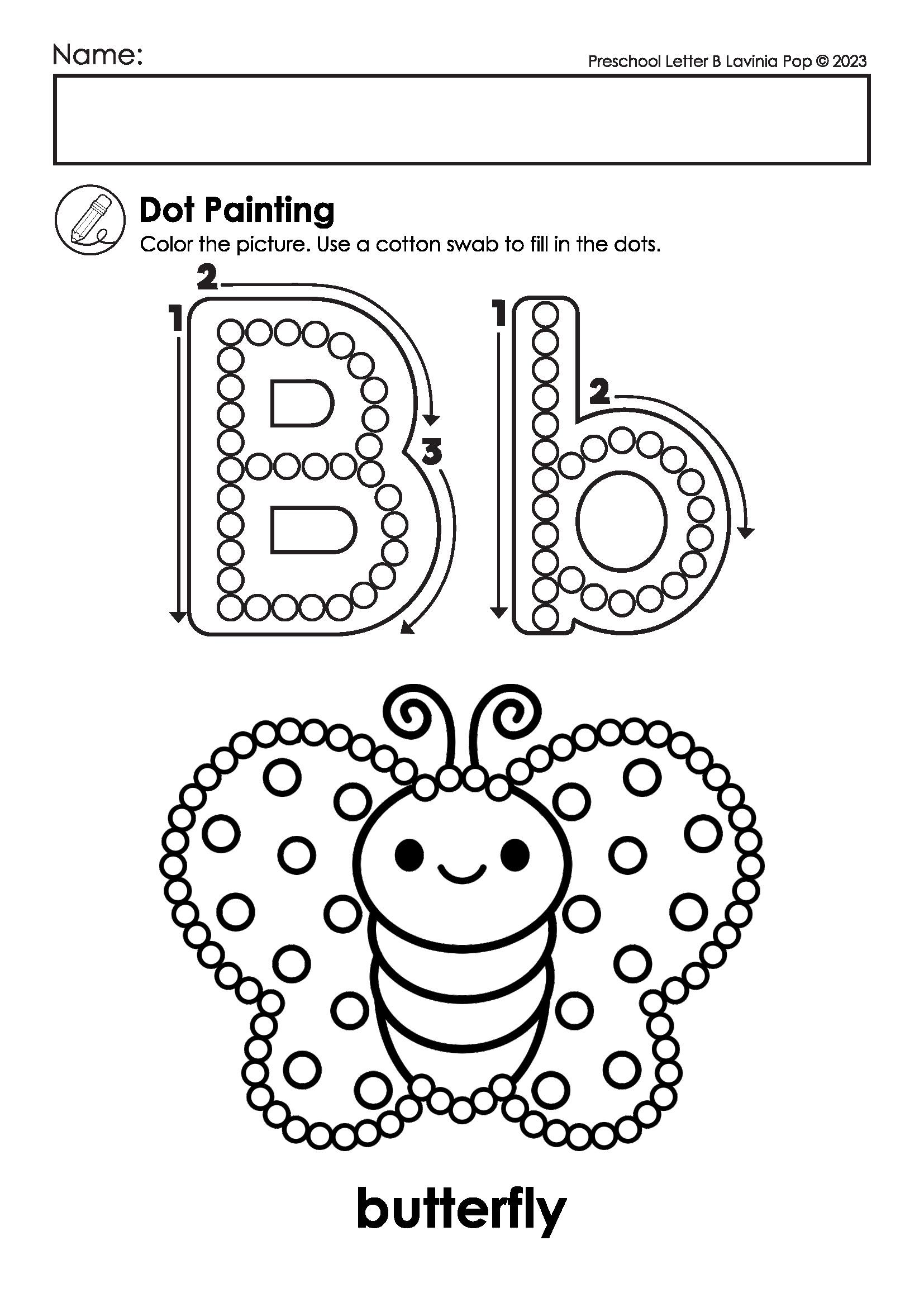 Alphabet Q-tip Painting Worksheets A–Z | Fine Motor Dot Painting ...