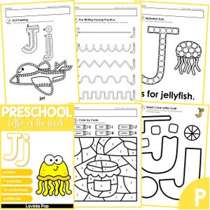Preschool Alphabet Letter of the Week Curriculum J - Etsy