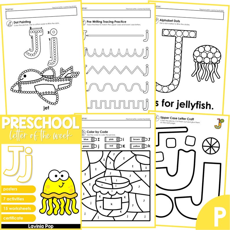 Preschool Alphabet Letter of the Week Curriculum J - Etsy