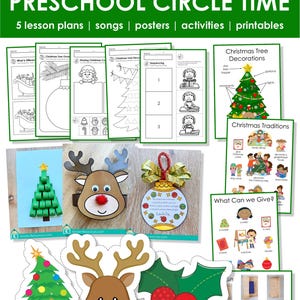 Christmas Preschool Theme Curriculum Printables | Preschool Circle Time ...