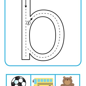 Alphabet Tracing Cards With Directional Arrows - Etsy