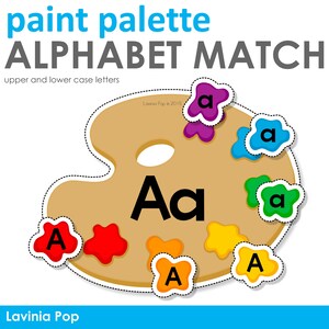 Alphabet Matching Activity: Paint Palette - Etsy