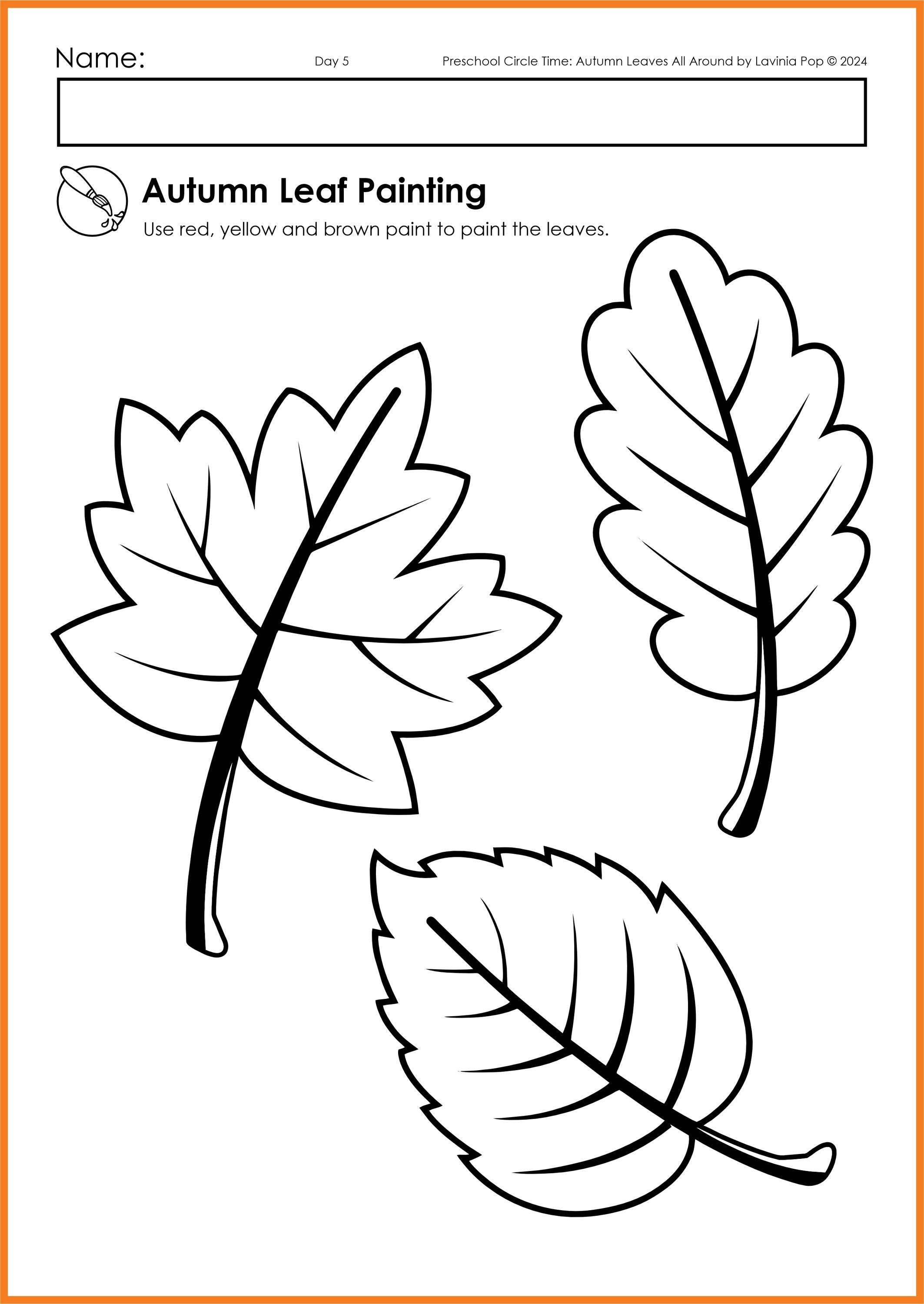 Autumn Leaves Preschool Curriculum Printables | Autumn Leaves Preschool ...