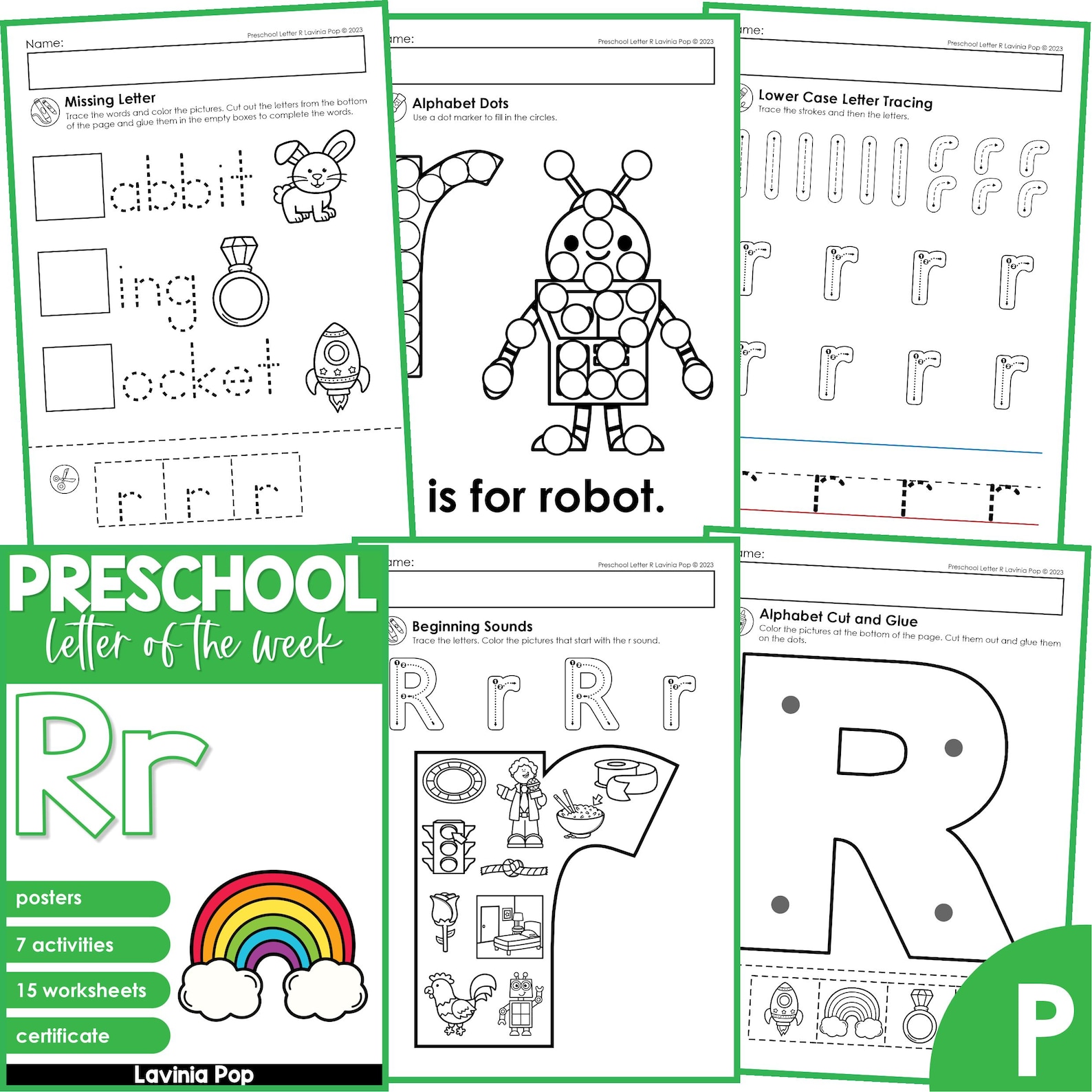 Preschool Alphabet Letter of the Week Curriculum R - Etsy